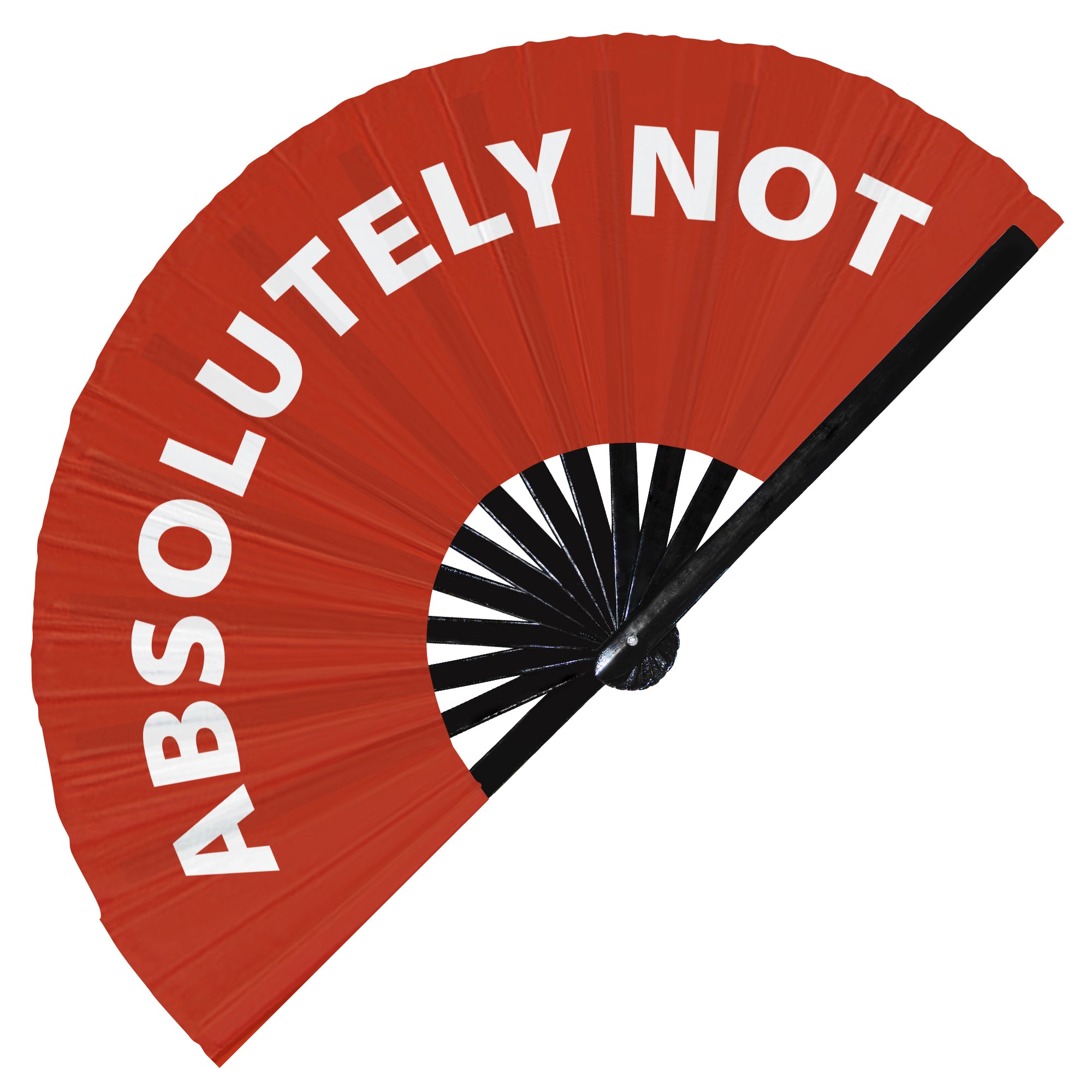 Hand Fan Absolutely Not | foldable bamboo gifts Festival accessories