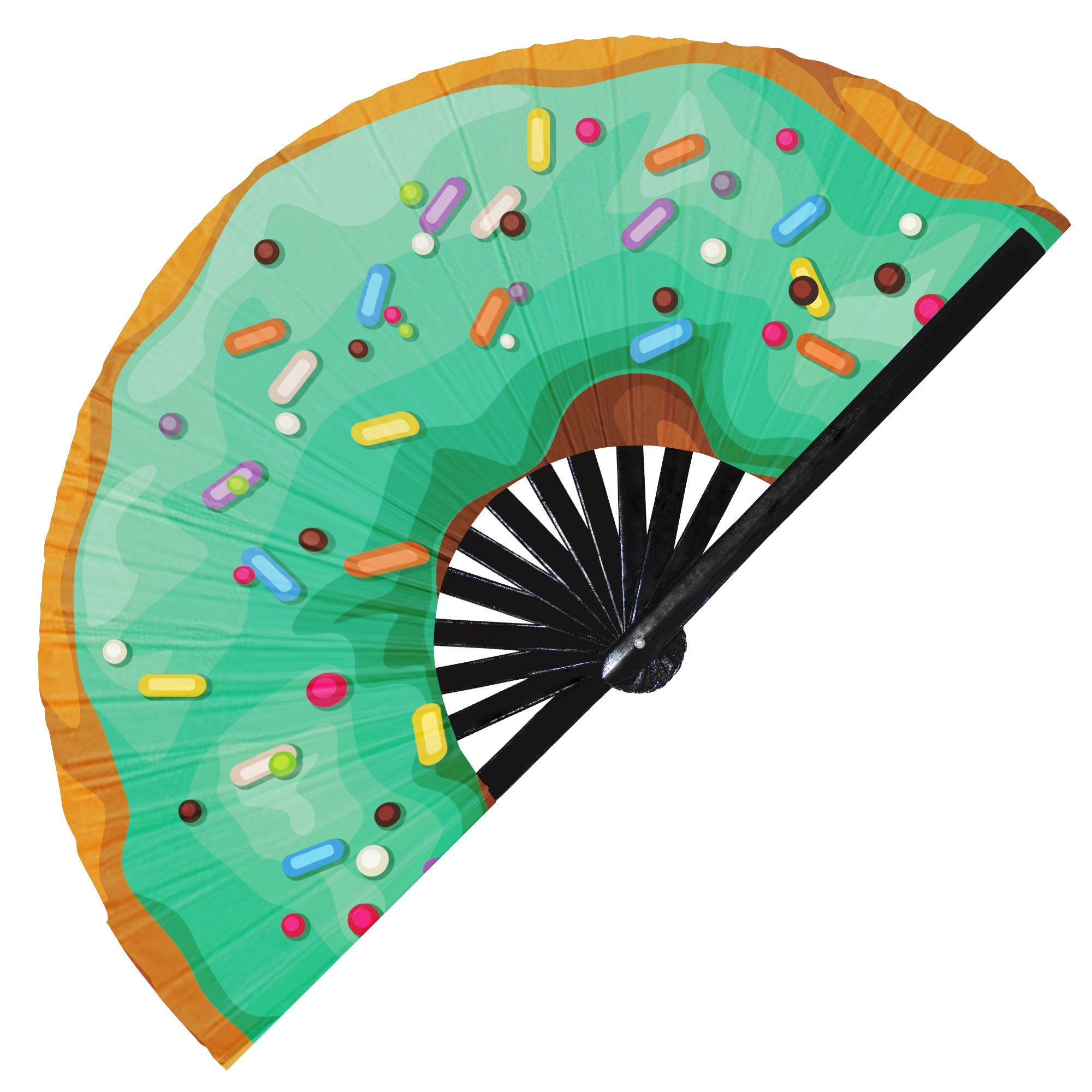 Donut Bamboo Hand Fan