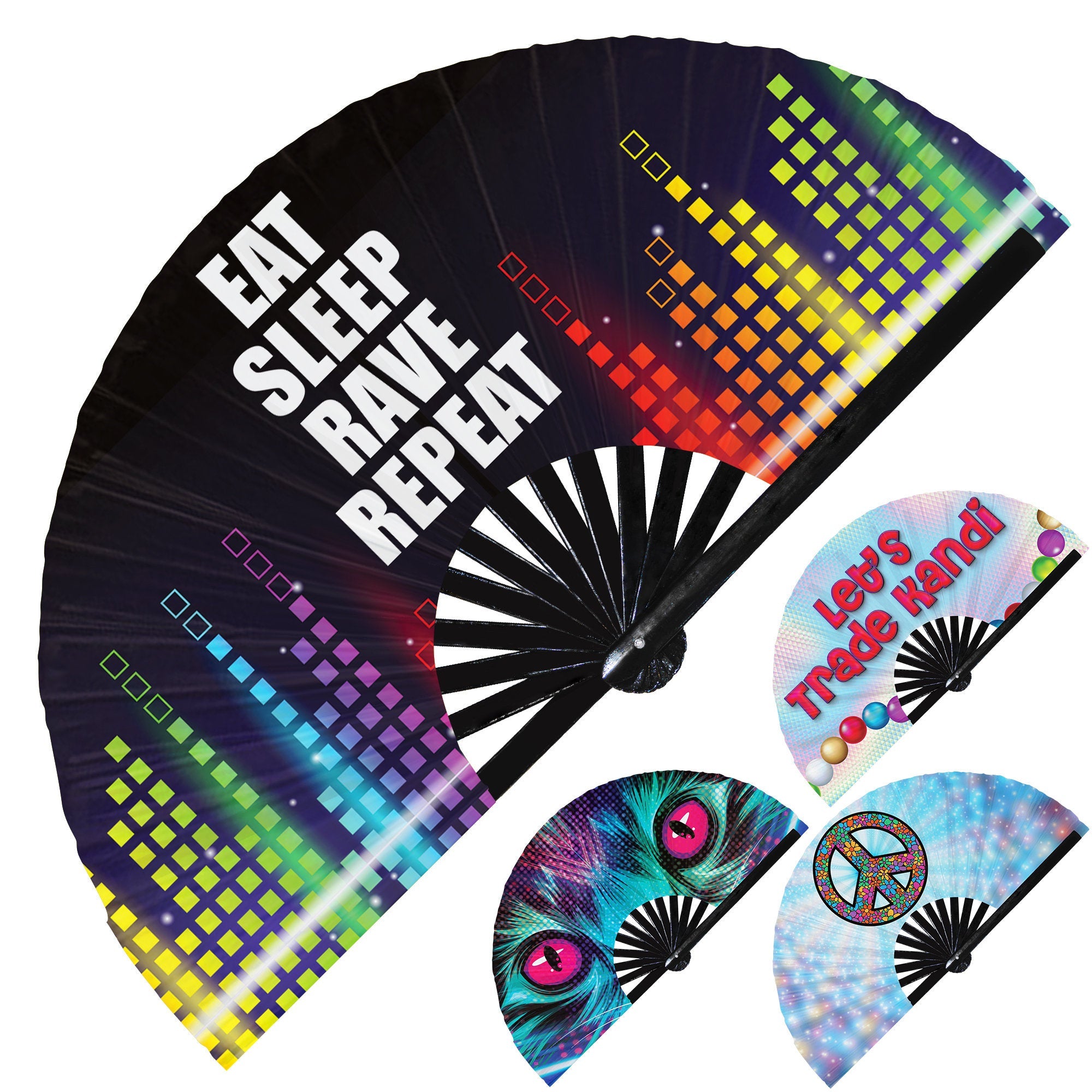 EDM Bamboo Hand Fan