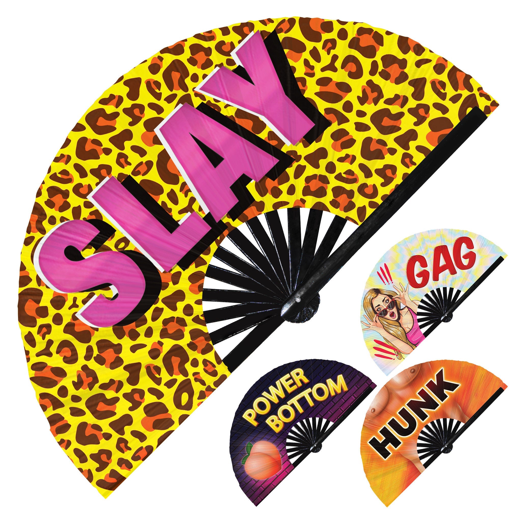 Slay Drag Slangs Bamboo Hand Fan